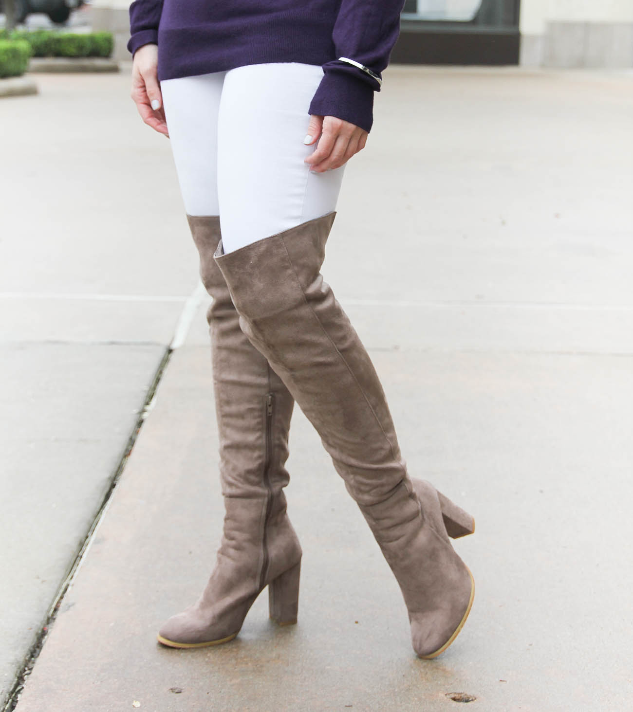 How to Wear Over the Knee Boots When You're Short - Lady in VioletLady ...
