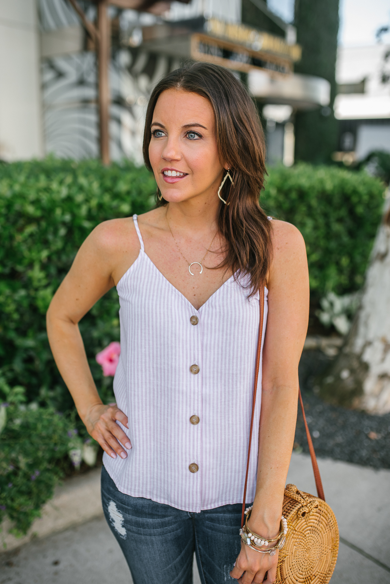 Button Front Cami Top | Lady in Violet | Affordable Fashion Blog |Lady ...