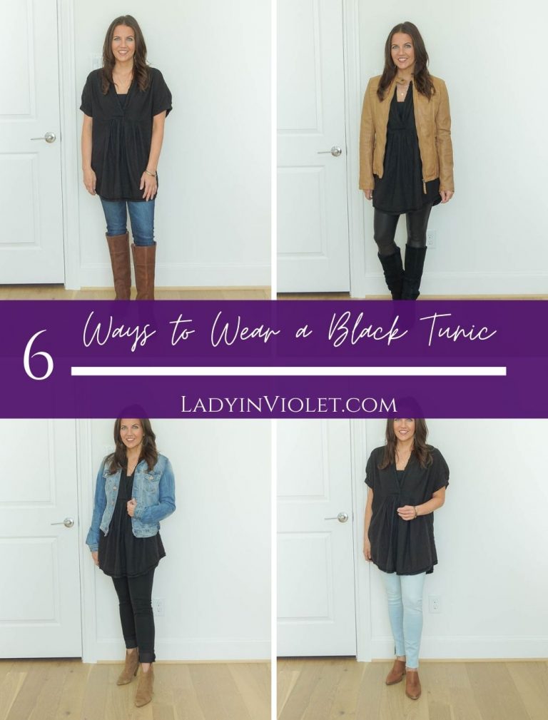 Six Ways to Wear a Long Black Tunic for Fall - Lady in VioletLady in Violet