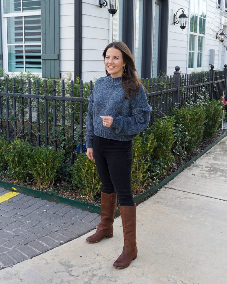 Cropped Blue Sweater - Lady in VioletLady in Violet