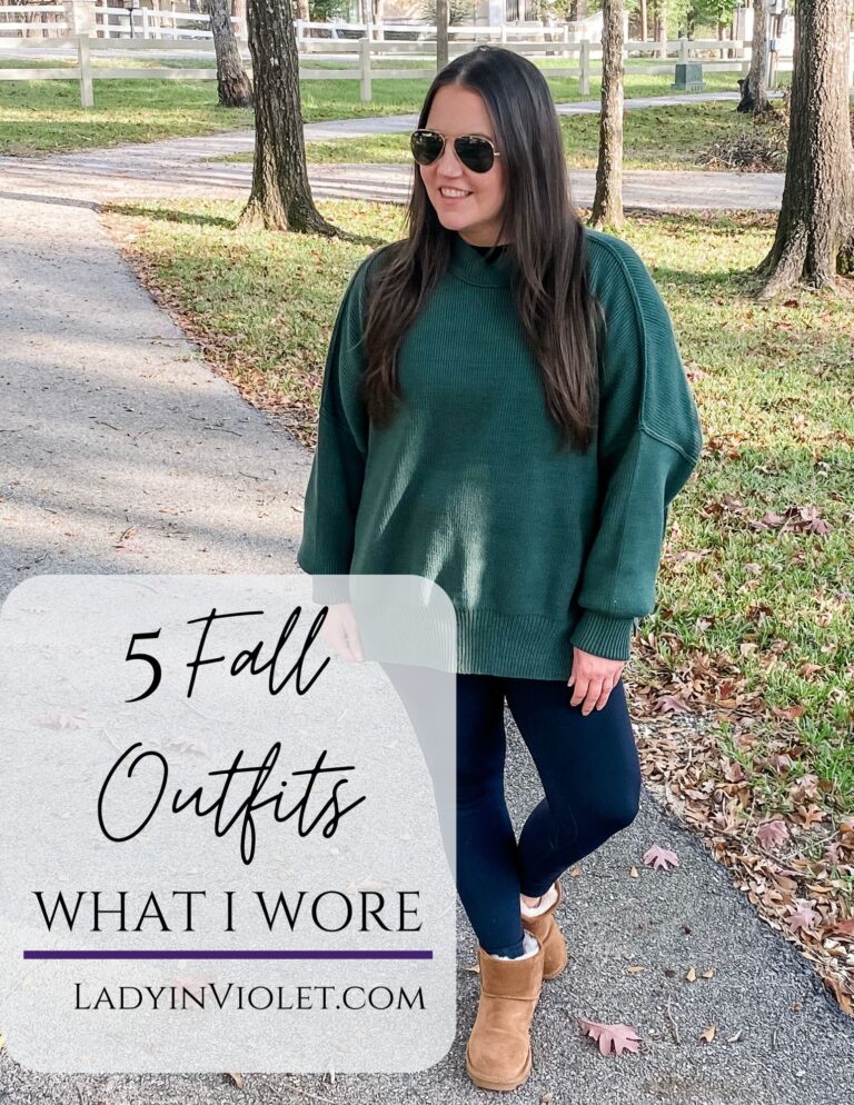 What I Wore: 5 Fall Outfit Ideas - Lady in VioletLady in Violet